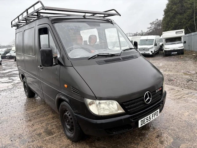 55 PLATE MERCEDES Sprinter Cdi Swb 98k crew cab camper needs mot repair ...