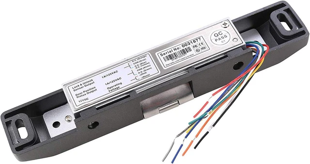 ELECTRIC STRIKE LOCK 12VDC for Access Control Fire Exit Door Rim Exit ...