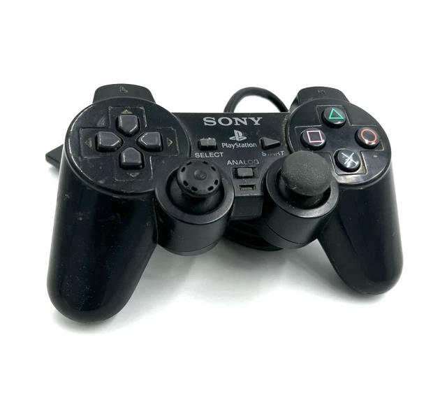 MANETTE PS2 OFFICIELLE Noire Sony Dualshock Playstation 2 Console ...