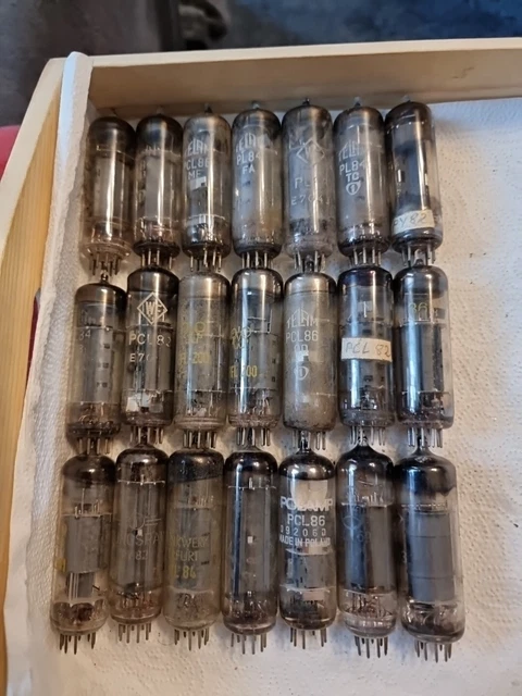 (84) 21 alte Röhren Radio, Fernseher, Verstärker, Plattenspieler ...