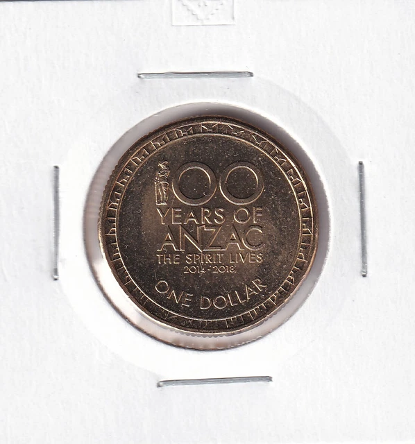 AUSTRALIAN: 2016 $1 100 Years Of Anzac Looks Unc Coin In 2X2 Holder EUR ...