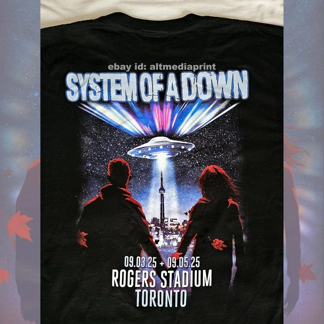 2025 SYSTEM OF A Down Tour Deftones Shirt X-Large Rogers Stadium ...