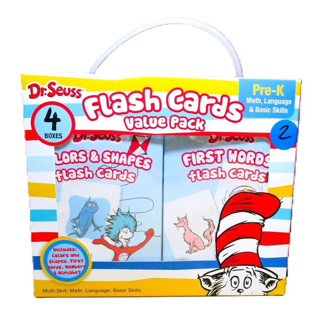 DR. SEUSS EDUCATIONAL Flash Cards Four Packs Alphabet Numbers Colors ...