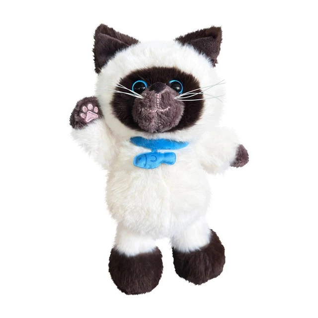 SIAMESE CAT PLUSH Toy For Kids Soft Animal Sleep Companion Gift Pillow ...