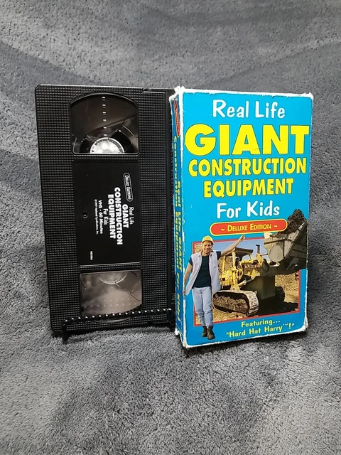 REAL LIFE GIANT Construction Equip For Kids VHS Deluxe Edition Hard Hat ...