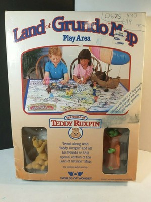 VINTAGE LAND OF Grundo Map Play Area World of Teddy Ruxpin Worlds of ...