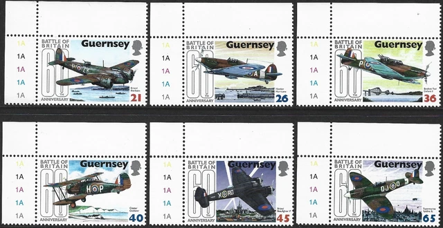 2000 GUERNSEY SG 857/862 60th Anniversary of Battle of Britain, RAF ...