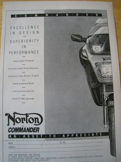 NORTON COMMANDER POSTER Advert Ready To Frame A4 Size File M EUR 2,83 ...