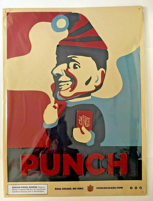 PUNCH REAL CIGARS, No Joke Metal Sign $29.95 - PicClick