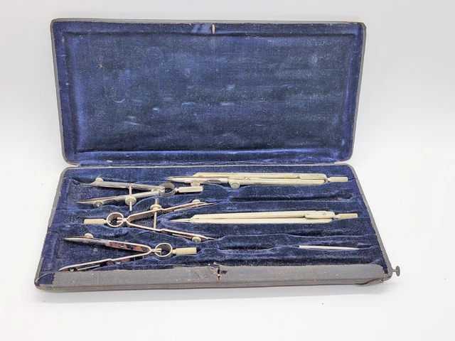VINTAGE MECHANICAL DRAFTING/DRAWING Instrument Set w/Case £15.52 ...