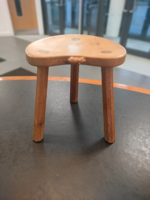 ROBERT MOUSEMAN THOMPSON Stool With Signature Carved Mouse Great ...