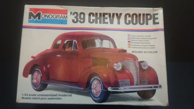MONOGRAM 1939 CHEVY Coupe Started- 1/24 Scale Model Kit Collection Lot ...