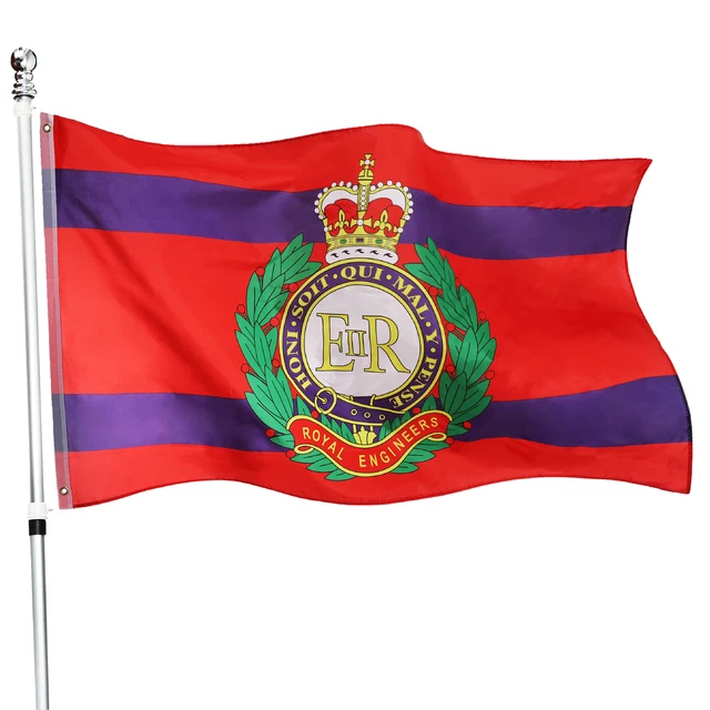 ROYAL ENGINEERS CORPS FLAG 5' X 3' INDOOR OUTDOOR MILITARY MoD HANGING ...