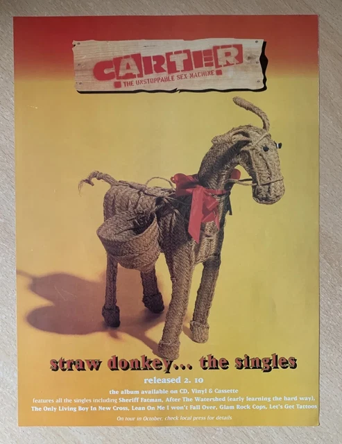 ORIGINAL CARTER UNSTOPPABLE Straw Donkey Full Page Magazine Promo ...
