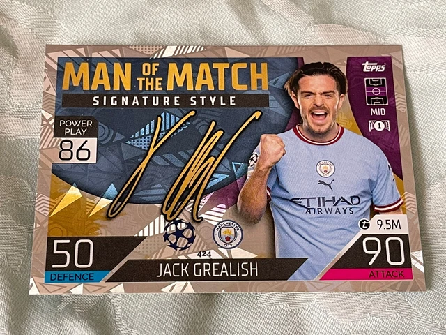JACK GREALISH MAN Of The Match Signature Style Match Attax 22-23 2023 £ ...