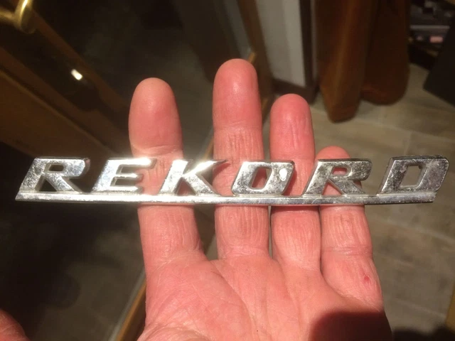 OPEL REKORD ANCIEN emblème logo sigle monogramme hayon coffre en ...