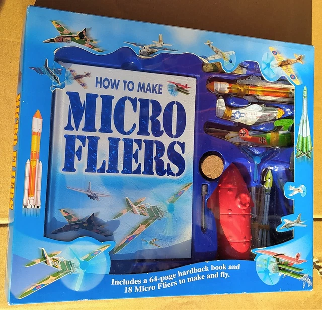 HOW TO MAKE Micro Fliers Box Set inc 64-page book &18 colour aeroplane ...