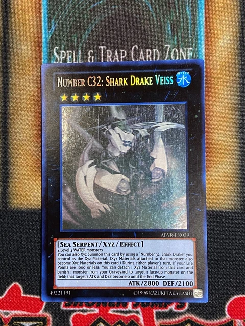 YUGIOH NUMÉRO C32 : Shark Drake Veiss ABYR-EN039 Fantôme Rare Neuf dans ...