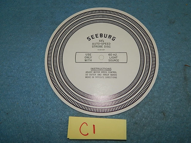 SEEBURG LS1 LS2 LS3 USC1 USC2 SPS160 Auto-Speed 33-1/3 rpm Strobe Disc ...