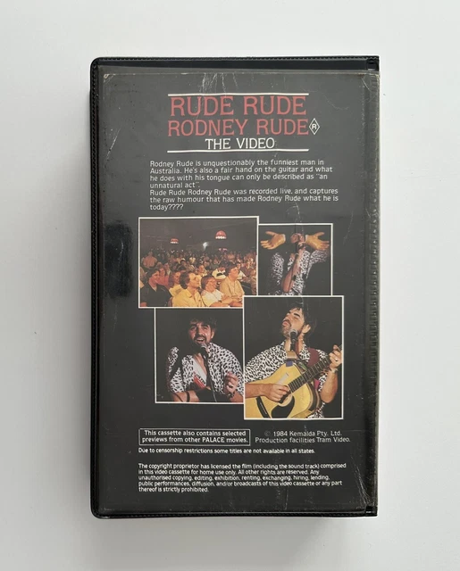RUDE RUDE RODNEY Rude - The Video [VHS] Palace Films Big Box Ex-Rental ...