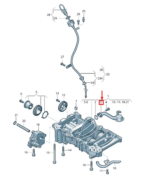 AUDI A4 AVANT B8 Conduite d'aspiration de pompe à huile 03L115169A NEUF ...