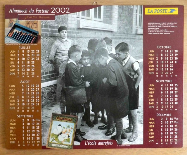 ALMANACH DU FACTEUR 2002 - Calendrier J. Cartier Bresson - L'école ...