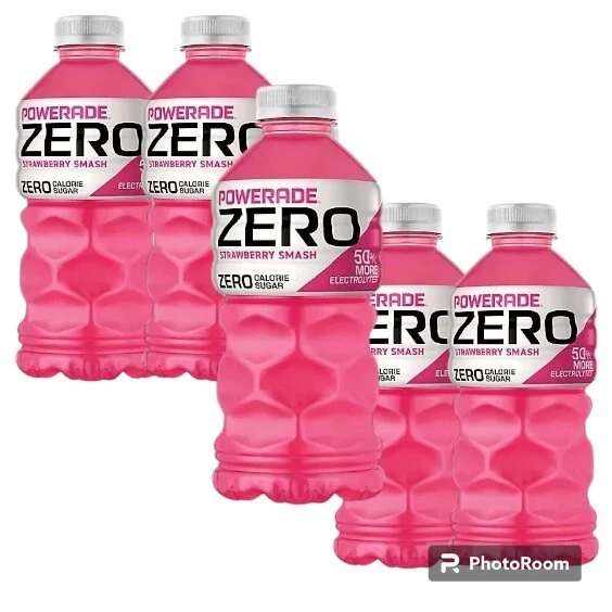 POWERADE ZERO STRAWBERRY SMASH Calories 5 Sports Drink Electrolyte ...