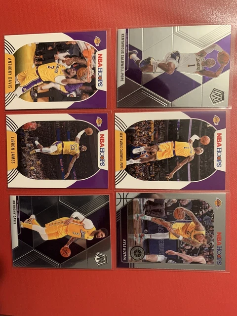 6 CARD LAKERS Lot!! Lebron James! Anthony Davis! Kuzma! Kcp! Pack Fresh ...