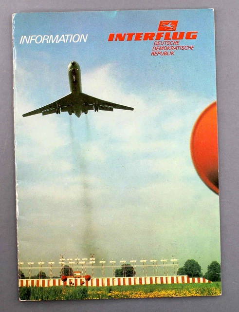 INTERFLUG INFORMATION AIRLINE Inflight Magazine August 1984 Il62 Il18 ...