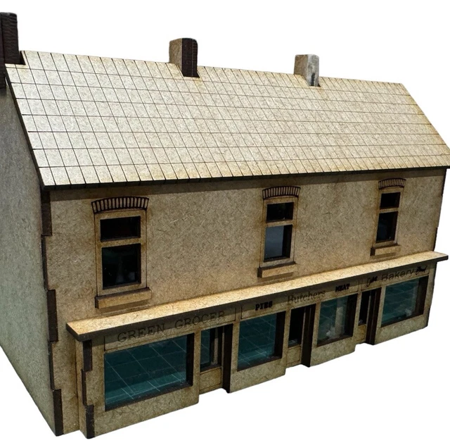 NEW FOR 2025 ‘O’ Gauge 3 Block Terrace Shops Laser Cut MDF Kit in LOW ...
