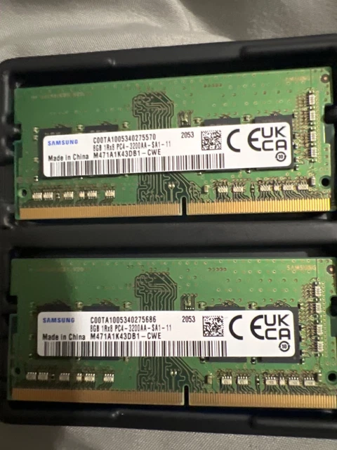 SAMSUNG 8GB 1RX8 Pc4-3200Aa-Sa1-11 Memory Ram Module M471A1K43Db1-Cwe £30.00 - PicClick UK