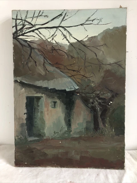 ANCIEN TABLEAU HUILE Sur Toile Signée Philippe Poullaouec-Gonidec daté De 1972 EUR 89,00 ...