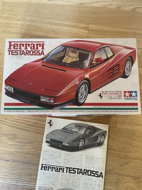 1984 FERRARI TESTAROSSA Tamiya Model Kit Car 1:24 Japanese Vintage Rare ...