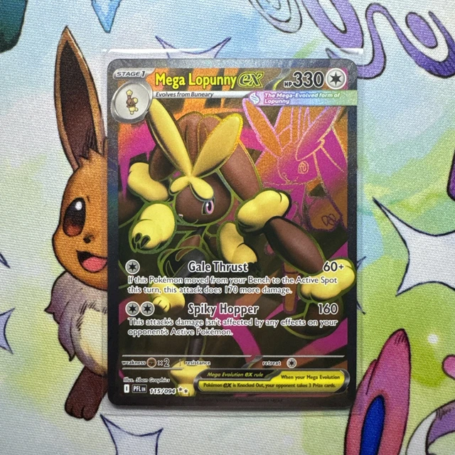 POKEMON TCG MEGA Lopunny ex 115/094 Phantasmal Flames- Full Art- Pack ...