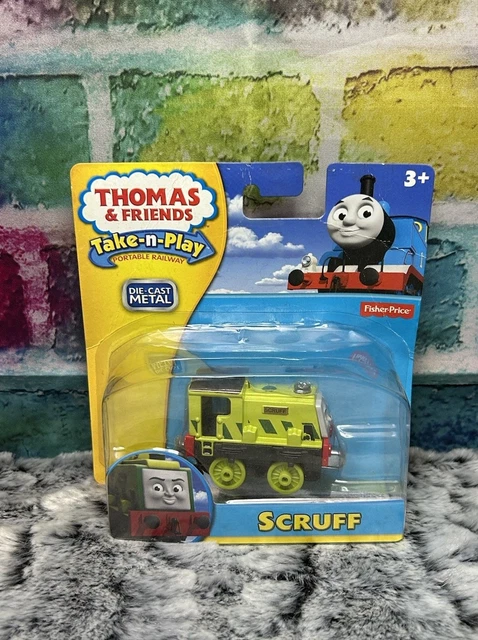 THOMAS & FRIENDS SCRUFF Take-N-Play diecast Lime Green Steamie tank ...