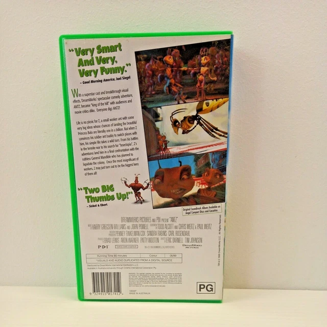 ANTZ VHS MOVIE 1998 DreamWorks and PDI Woody Allen Sharon Stone Classic ...