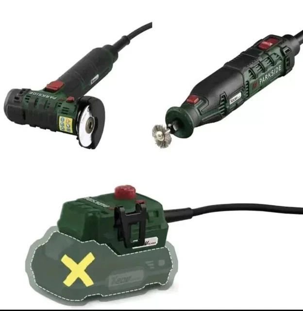 PARKSIDE 20V CORDLESS Mini Angle Grinder Bare Unit Only & Rotary Tool ...