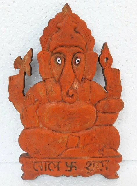GANESHA EN BOIS antique, ancienne et rare sculptée à la main, sculpture ...