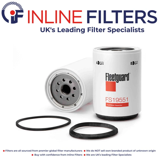 FLEETGUARD FS19551 FUEL Filter - Genuine Fleetguard - NEXT DAY DELIVERY ...