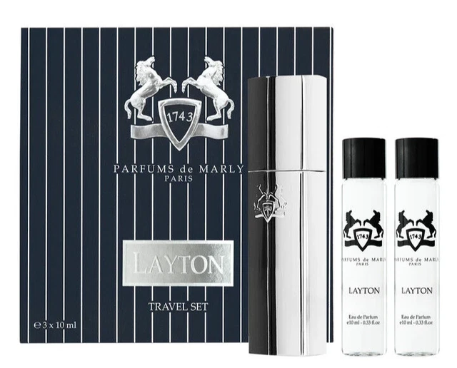PARFUMS DE MARLY Layton Travel Set Eau De Parfum 3 x 10 ml EDP / Eau de ...