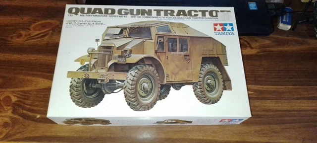TAMIYA 1/35 BRITISH Quad Gun Tractor model kit 35045 Unmade. Old kit £ ...