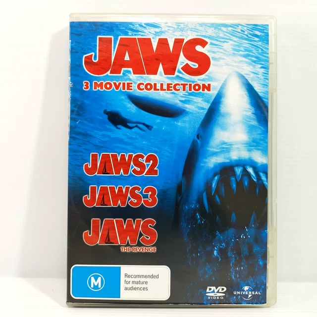 JAWS 3 MOVIE Collection Jaws 2 Jaws 3 & Jaws The Revenge 3 DVD PAL ...