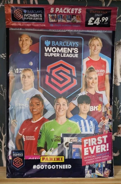 PANINI WSL WOMEN Super League 2024 Official Sticker Starter Pack album ...