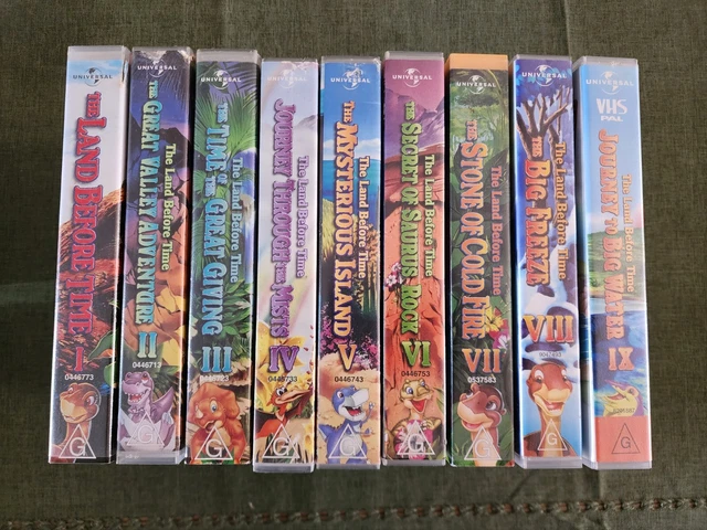THE LAND BEFORE Time - VHS Collection Set of 1-9 Bulk Buy Lot Classic ...