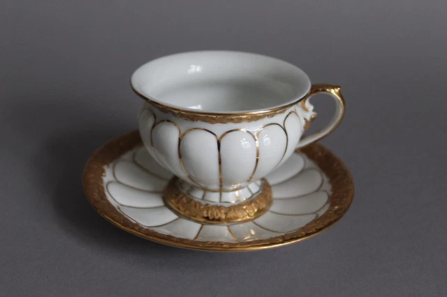 MEISSEN X-FORM PRUNK Espresso Mokkatasse Ätzgold 1.Wahl (B) EUR 149,90 ...