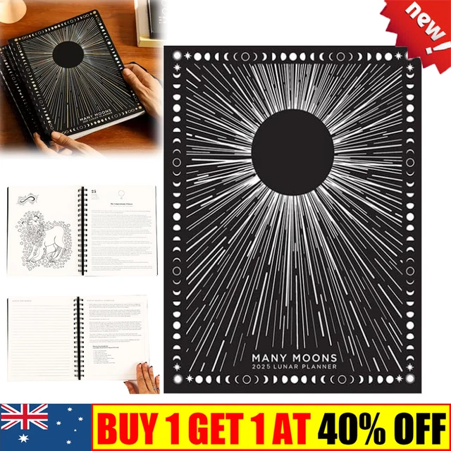 2025 MANY MOONS Lunar Planner, Lunar Planner for witches, Magical Lunar ...