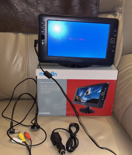 MAPLIN 9IN PORTABLE TV with built in DVB-T2. (With Remote control ...