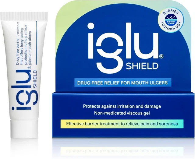 IGLU SHIELD NON-MEDICATED Mouth Ulcer Treatment Relieving Pain and ...