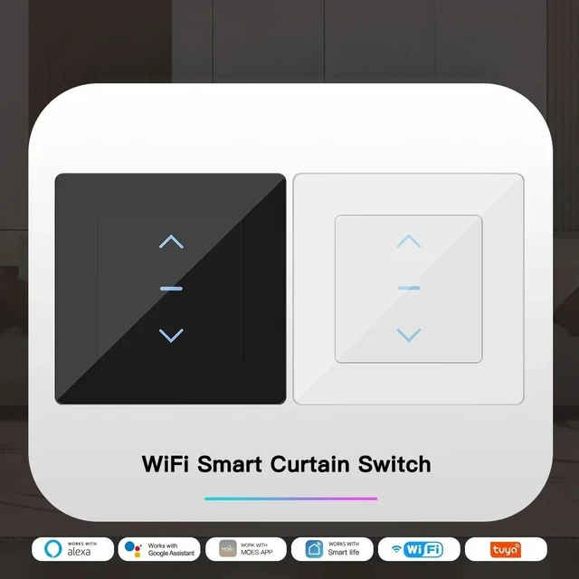 TOUCH DESIGN WIFI Smart Curtain Switch for Motorized Curtains and ...
