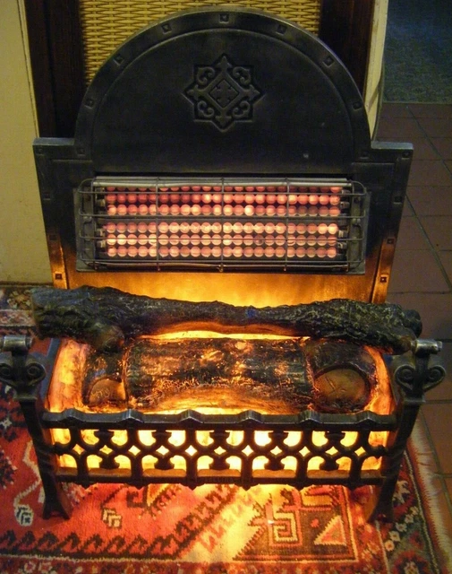 VINTAGE BELLING 'MEDIEVAL' Electric Fire 639A ~ Wood Coal Log Effect £ ...